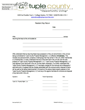 Fillable Online Tuple Resident Key Returndocx Fax Email Print - pdfFiller