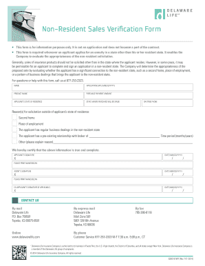 Fillable Online DL Non-Resident Sales Verification Form Fax Email Print ...