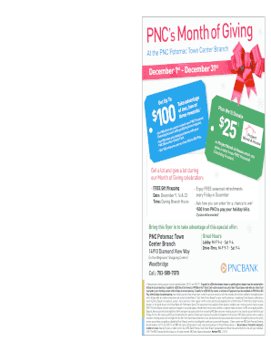 Fillable Online PNCs Month of Giving Fax Email Print - pdfFiller