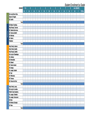 Fillable Online Student Enrollment by Grade Fax Email Print - pdfFiller