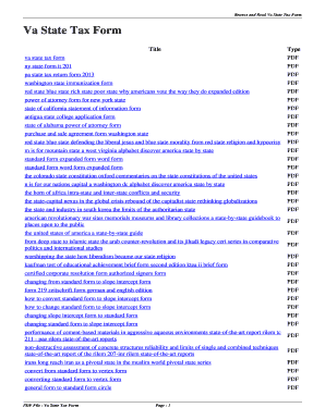 Fillable Online Va State Tax Form - denovopresscom Fax Email Print ...