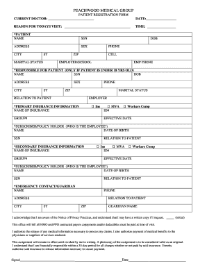 Fillable Online PEACHWOOD MEDICAL GROUP Fax Email Print - pdfFiller