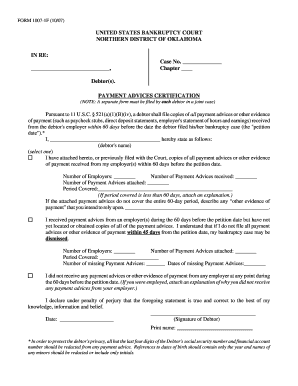Fillable Online oknb uscourts FORM 10071F (1007) Fax Email Print ...