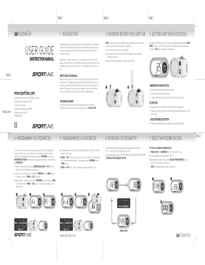 Fillable Online 340 PEDOMETER USER GUIDE - Sportline Fax Email Print ...