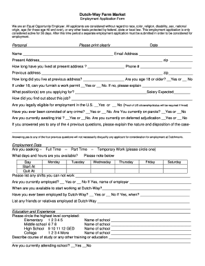 Fillable Online To download a printable bapplicationb - Dutch-Way Farm ...