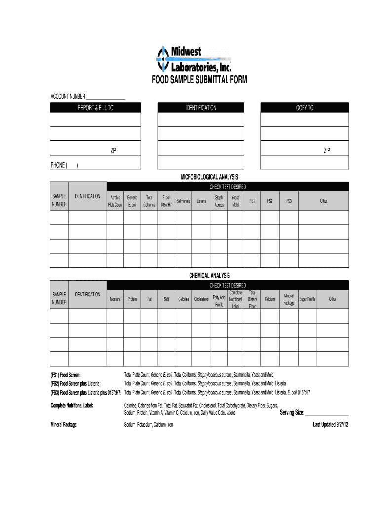 Fillable Online ACCOUNT NUMBER REPORT BILL TO IDENTIFICATION COPY TO ...
