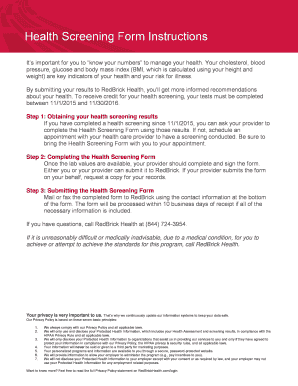 Fillable Online Health Screening Form Instructions - mdlzbenefitscom ...