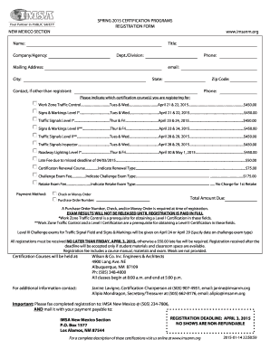 Fillable Online imsanm Imsa Registration Form Fax Email Print - pdfFiller