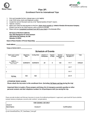 Fillable Online gsnorcal Plan 3PI - gsnorcalorg Fax Email Print - pdfFiller