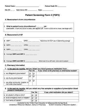 Patient Screening Form - Fill Online, Printable, Fillable, Blank ...