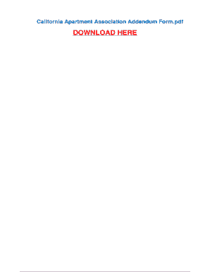 Fillable Online California Apartment Association Addendum Form Fax ...