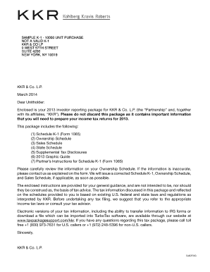 Fillable Online SAMPLE K-1 - 10000 UNIT PURCHASE Fax Email Print ...