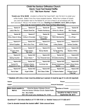 Fillable Online christthesaviourhbg Raffle Order Form 2014xlsx ...