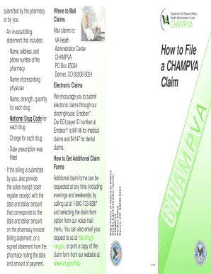 Fillable Online A CHAMPVA Claim - usa-federal-formscom Fax Email Print ...