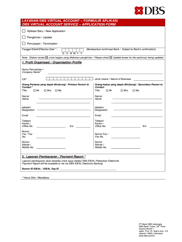Fillable Online Bill Payment Application Form v15 Sample Fax Email ...