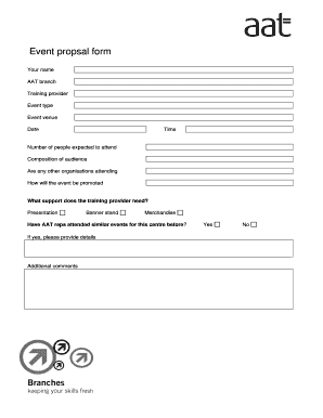 Fillable Online Event propsal form - AAT Fax Email Print - pdfFiller