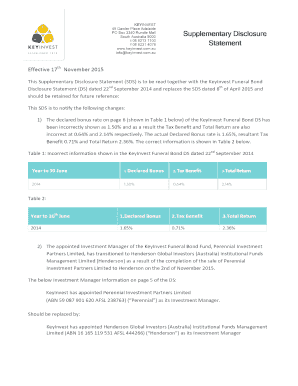 Fillable Online Disclosure Statement, 22 September 2014 Fax Email Print ...