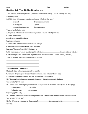 Fillable Online Name Date Section Fax Email Print - pdfFiller