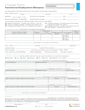 Fillable Online qp gov sk Transitional Employment Allowance Fax Email ...