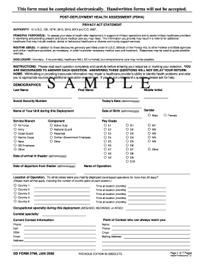 Fillable Online med navy Dd Form 2796 Sample overlay Post-Deployment ...