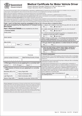 Fillable Online medical andor visual standard for a driver licence for ...