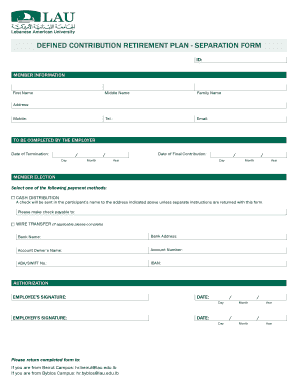 Fillable Online lau edu DefineD Contribution retirement Plan ...