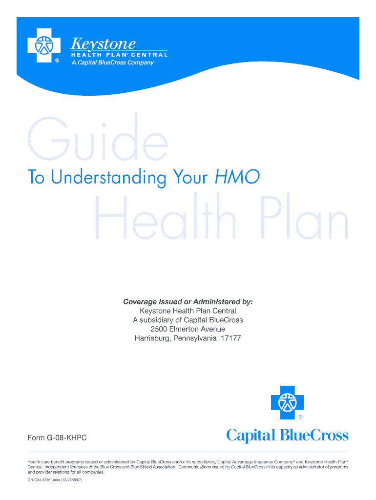 Fillable Online Guide - Capital BlueCross - Health Insurance Fax Email ...