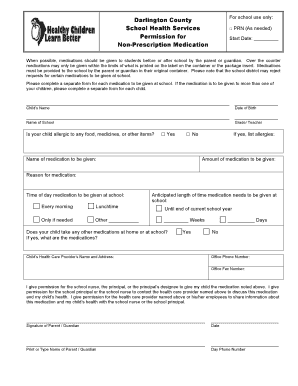 Fillable Online OTC Medication form2 Fax Email Print - pdfFiller