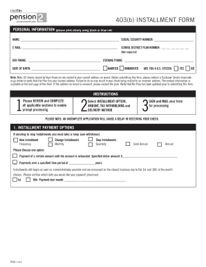 Fillable Online 403 b INSTALLMENT FORM - CalSTRS Fax Email Print ...