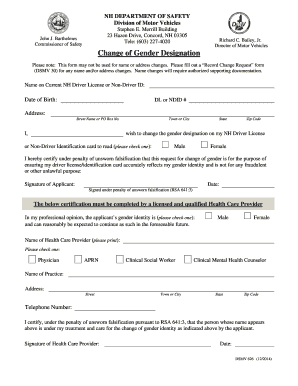 Fillable Online nh NH DEPARTMENT OF SAFETY Division of Motor Vehicles ...