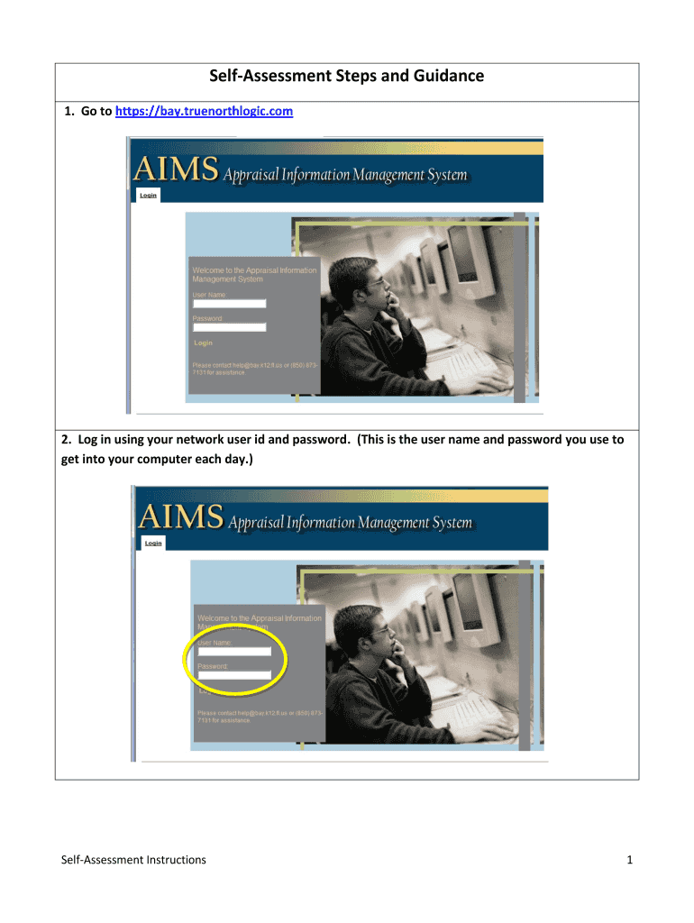 Fillable Online Self-Assessment Steps and Guidance Fax Email Print ...