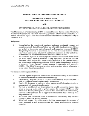 sample of memorandum of understanding between two parties Forms and ...