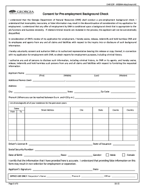 18 Printable pre employment background check authorization form ...