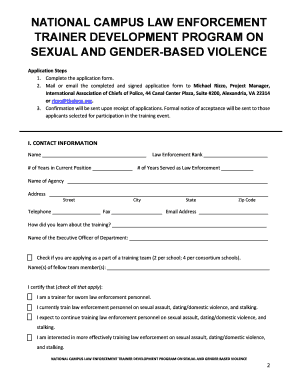 Fillable Online iacp TRAINER DEVELOPMENT PROGRAM ON SEXUAL AND GENDER ...