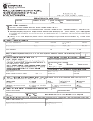 Fillable Online PennDOT Form Mv-41 4-14 Fax Email Print - pdfFiller