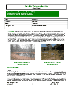 Fillable Online prod nrcs usda Wildlife watering facility job sheet ...