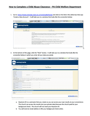 Fillable Online How to Complete a Child Abuse Clearance PA Child ...