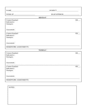 Fillable Online vermilionschools NEW LESSON PLAN FORMdoc Fax Email ...