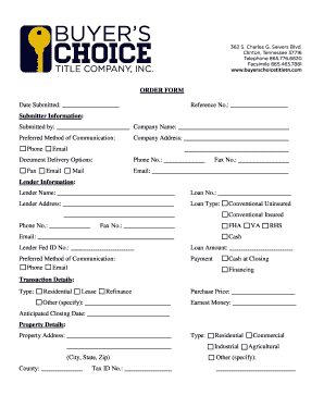 Fillable Online BUYER S CHOICE Fax Email Print - pdfFiller
