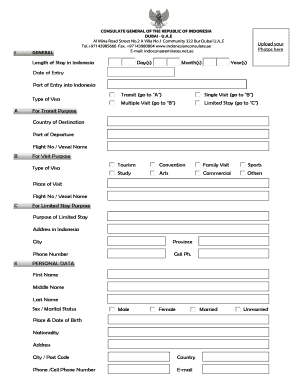 Fillable Online indonesianconsulate CONSULATE GENERAL OF THE REPUBLIC ...