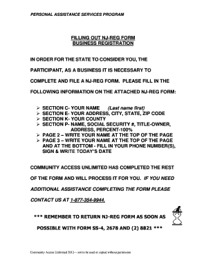 Fillable Online FILLING OUT NJ-REG FORM Fax Email Print - pdfFiller