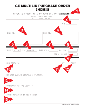 Fillable Online GE MULTILIN PURCHASE ORDER Fax Email Print - pdfFiller