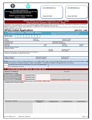 Fillable Online ypa SFIA Initial Application JAR-FCL 1 - ypagr Fax ...