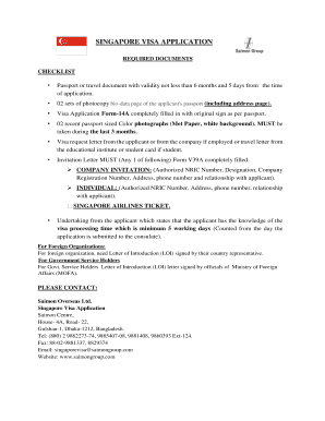 Fillable Online SINGAPORE VISA APPLICATION Fax Email Print - pdfFiller