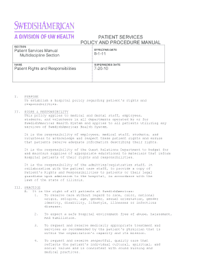 Fillable Online Patient Rights and Responsibilities.docm Fax Email ...