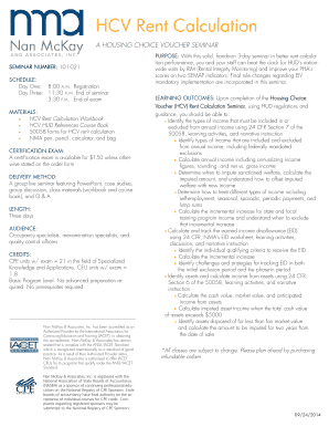 Fillable Online HCV Rent Calculation - Nan McKay and Associates Fax ...