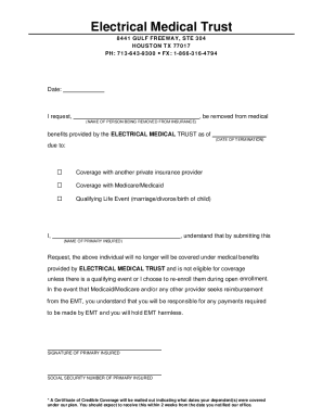 Fillable Online IBEW Local 716 Electrical Medical Trust - Member ...