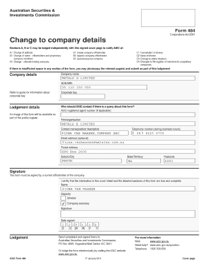 Fillable Online ASIC Form 484completepdf Fax Email Print - pdfFiller
