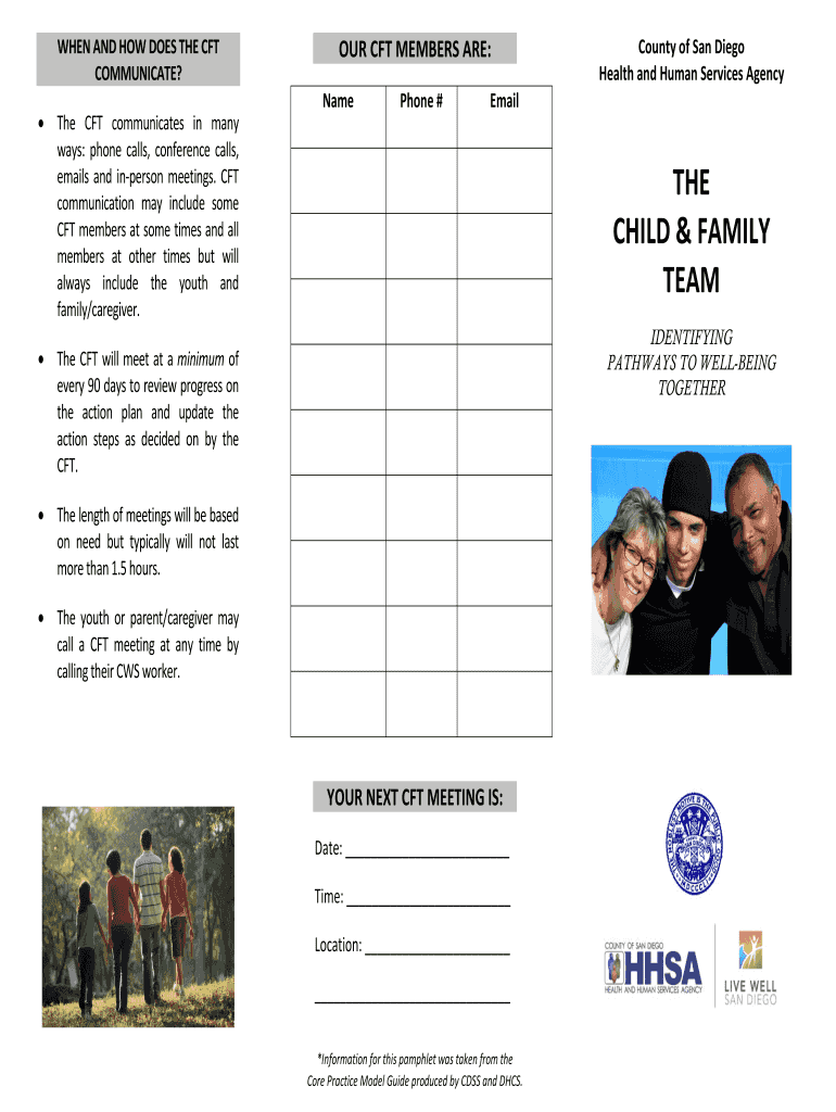 Fillable Online theacademy sdsu WHEN AND HOW DOES THE CFT OUR CFT ...