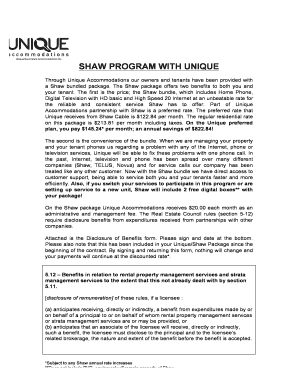 Fillable Online Shaw Package Pdf Download Form for Web FINALdocdocx Fax ...